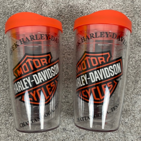 tervis | Dining | Harley Davidson Set Of 2 Tervis Cups With Lid 6oz New ...